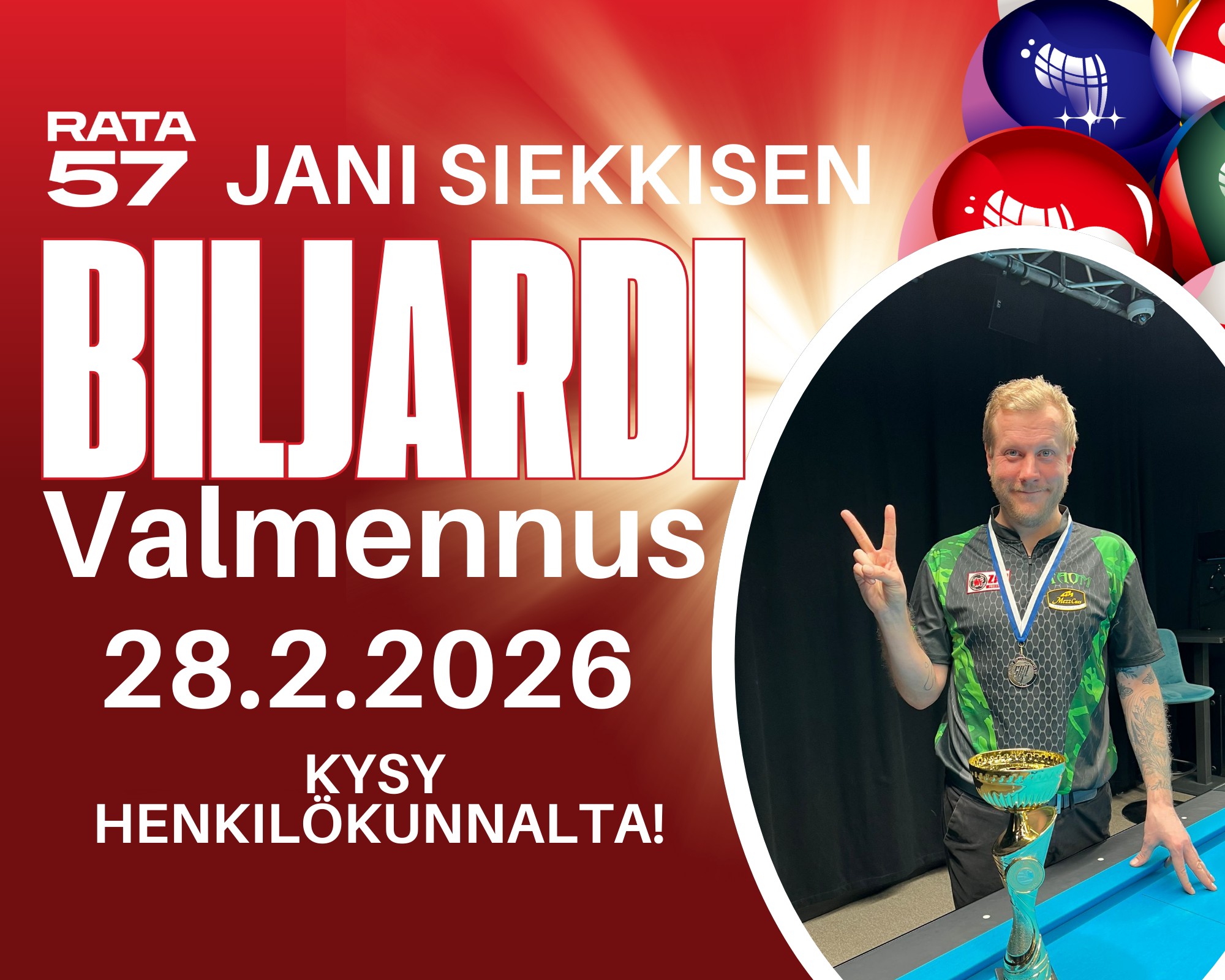 Jani Siekkisen Biljardivalmennus - Salon Tapahtumat